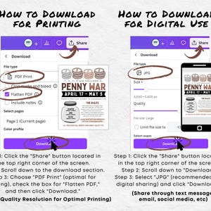Penny War Flyer Editable Template, Coin Drive Fundraiser, Canva ...