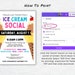 Editable Ice Cream Social Flyer Template: Printable Sundae Party Canva ...