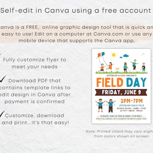 Field Day Flyer Canva Template, Editable Olympic Family Fun Day Poster ...