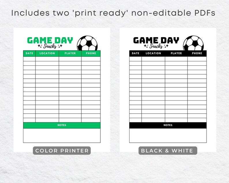 Soccer Snack Schedule Sign up Sheet Printable Editable Canva - Etsy