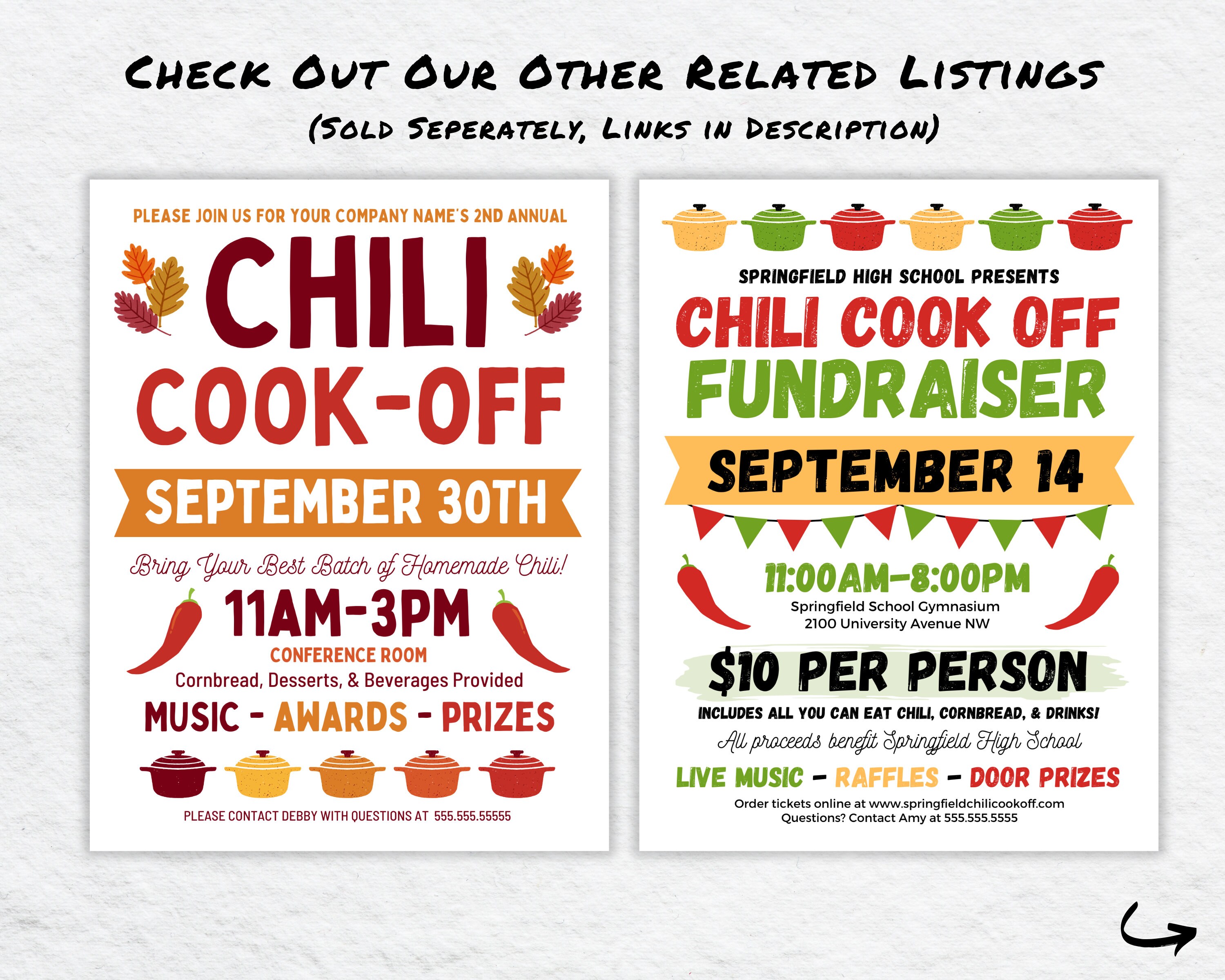 Chili Cook off Flyer Template | Editable Competition Poster (canva ...