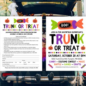 Editable Trunk or Treat Bundle, Includes Event Flyer and Car ...