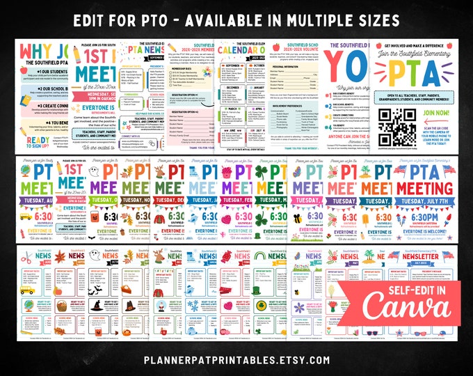Editable PTA New Positions | Volunteer Flyer | 2025-2026 Board and ...