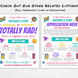 Editable 90s Theme Appreciation Flyer, Teacher Luncheon Invite, Canva ...