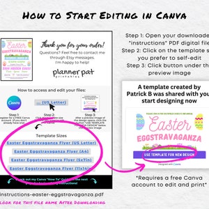 Editable Easter Eggstravaganza Flyer Printable, Egg Hunt Party Invite ...