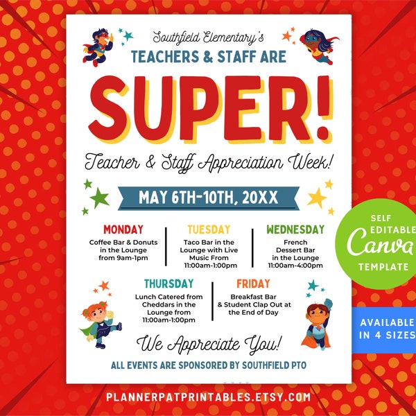 Superhero Staff Week - Etsy