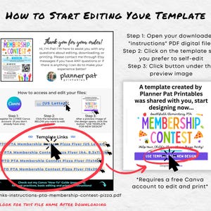 Editable PTA Membership Contest Flyer Template | Canva PTO Recruitment ...