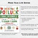 Editable Christmas Potluck Flyer Template, Holiday Potluck Party, Canva ...