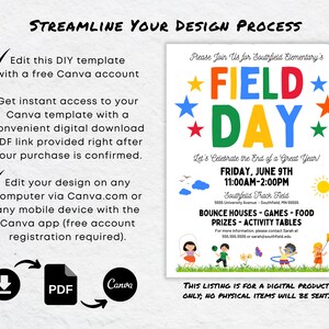 Editable School Field Day Flyer Template | Olympic Fun Day Canva Invite ...