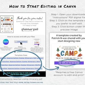 Editable Camp Theme Teacher & Staff Appreciation Day Camping Itinerary ...