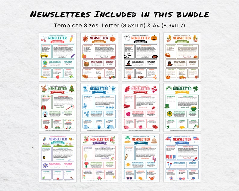 PTO PTA Flyer Templates Bundle: Editable School Recruitment, Membership ...
