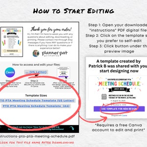 Editable Annual PTA Meeting Schedule Flyer Canva Template, PTO Meeting ...