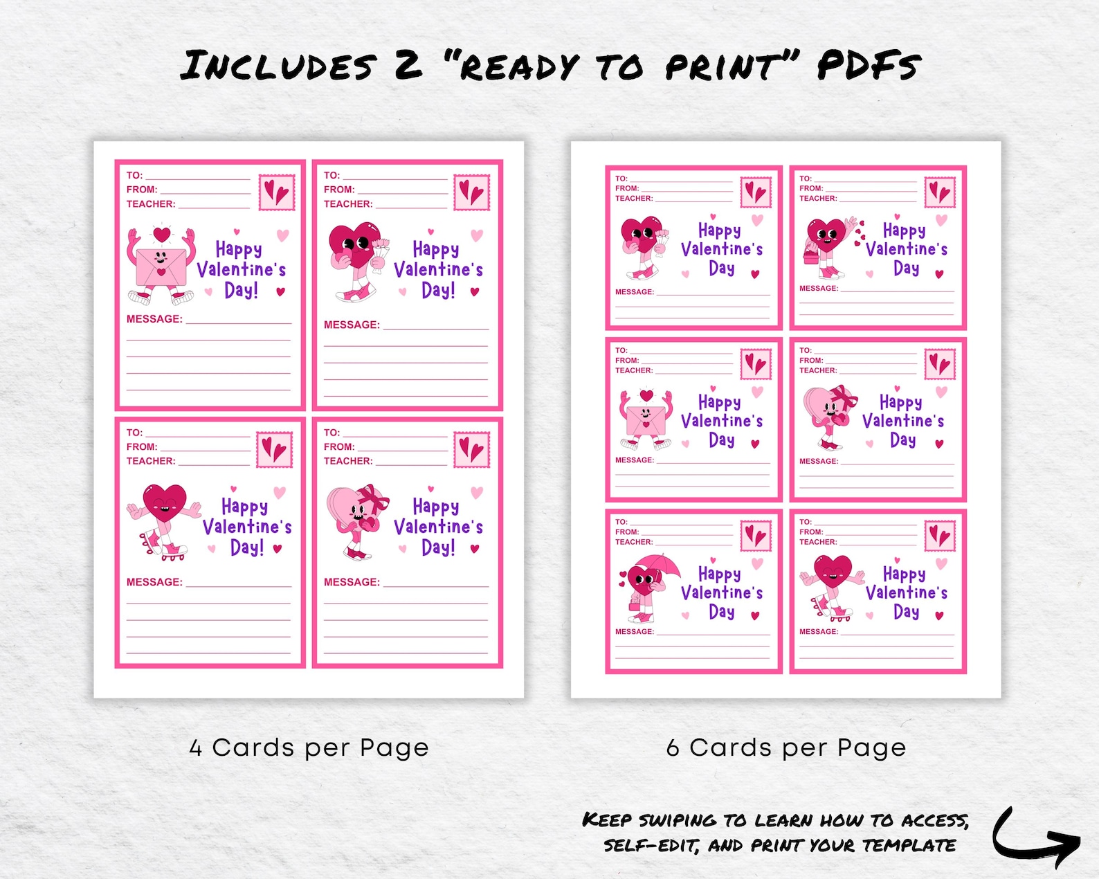 Editable Valentines Day Candy Grams | Fundraiser Printable Canva ...