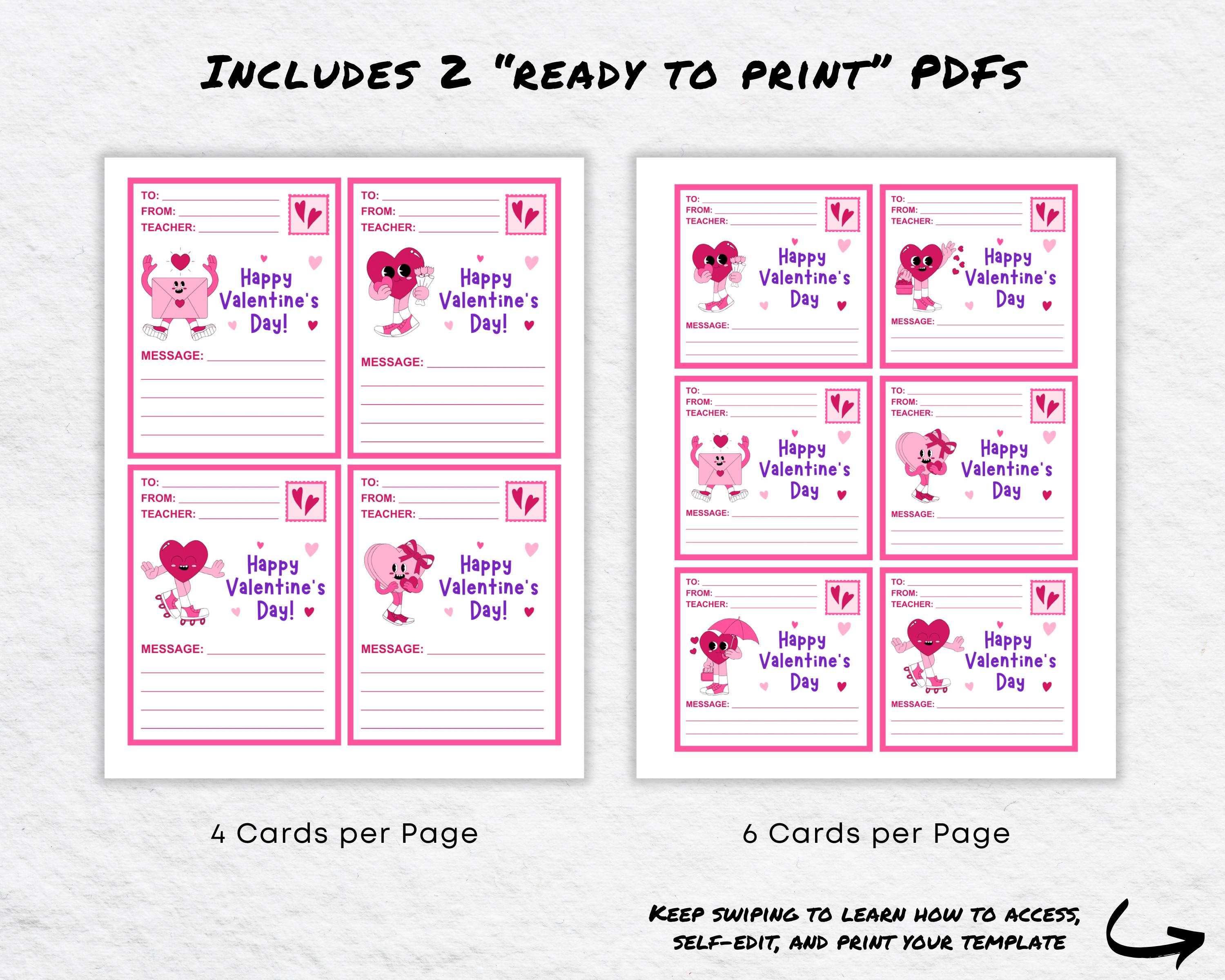 Editable Valentines Day Candy Grams | Fundraiser Printable Canva ...