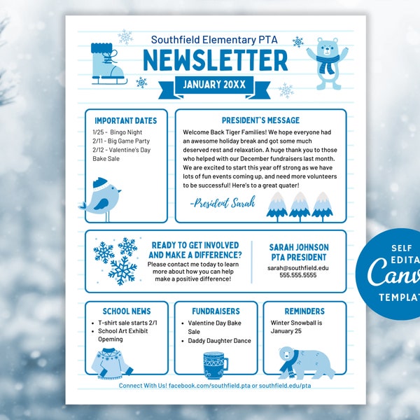 Newsletter Template - Etsy
