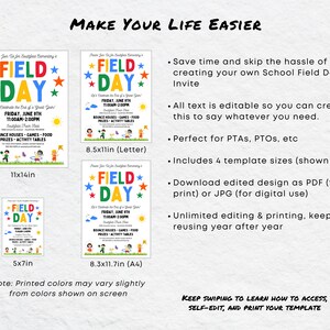 Editable School Field Day Flyer Template | Olympic Fun Day Canva Invite ...