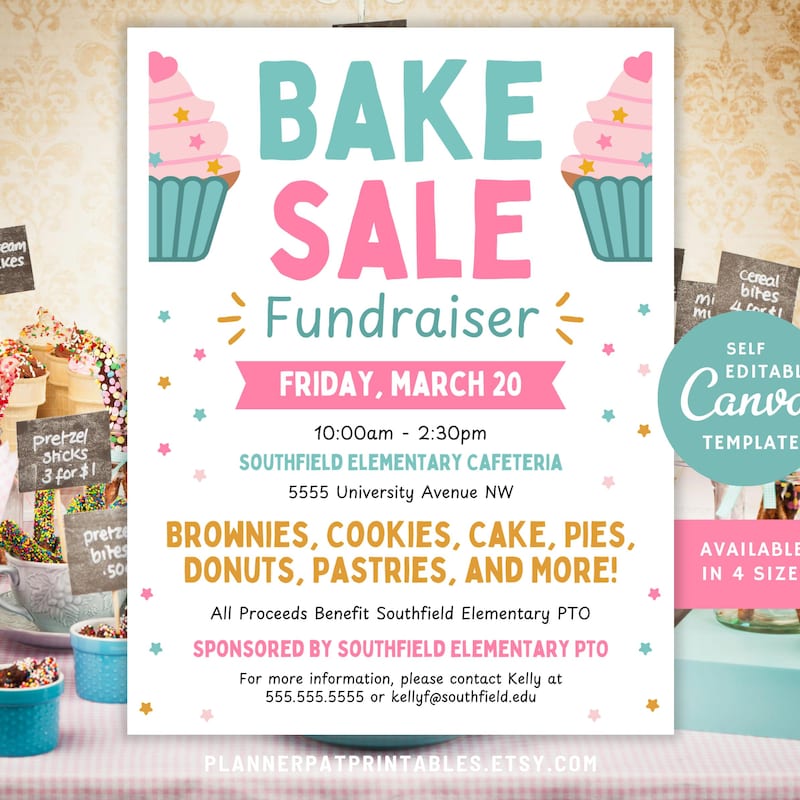 Bake Sale Poster - Etsy