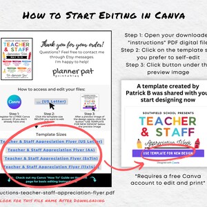 Editable Teacher & Staff Appreciation Week Flyer Itinerary Canva ...