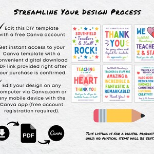 Editable School Appreciation Poster Bundle for Teacher & Staff ...