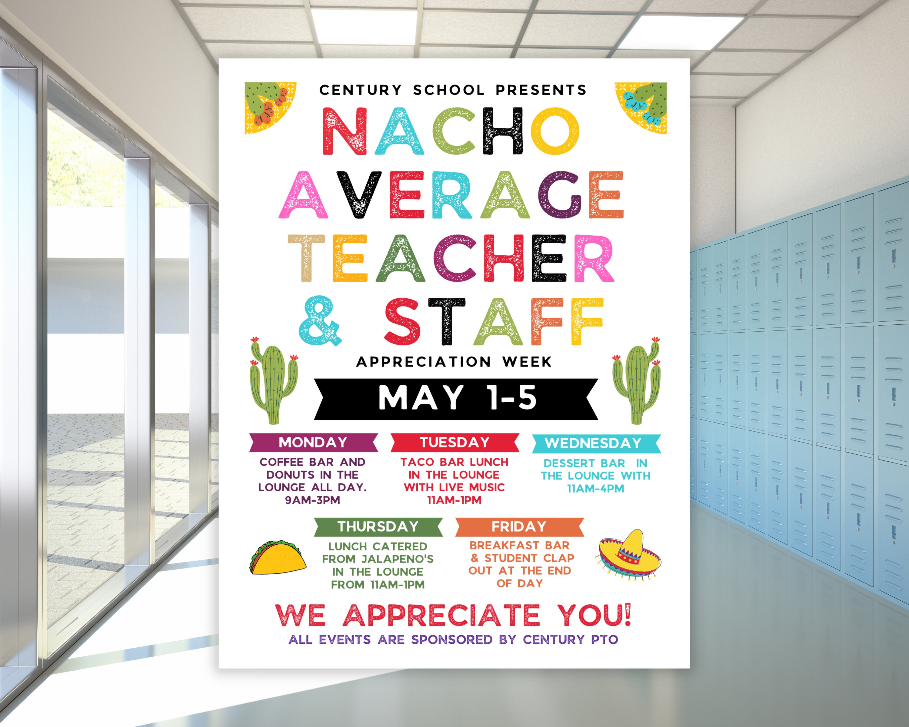 DIY Nacho Average Teacher Flyer Canva Editable Template - Etsy