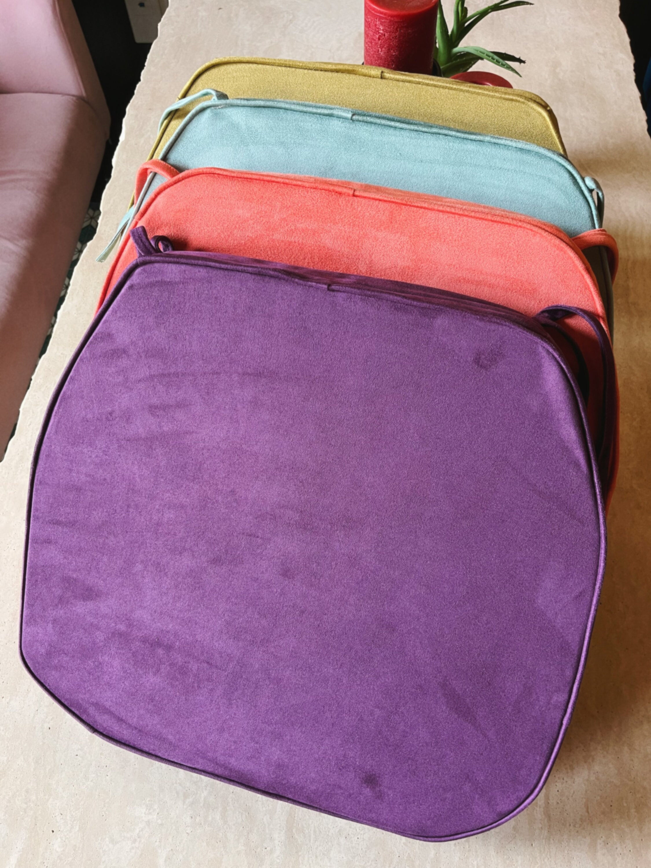 Windsor Style Seat Cushionsolid Color Cushion With Ties, Chair Cushion ...