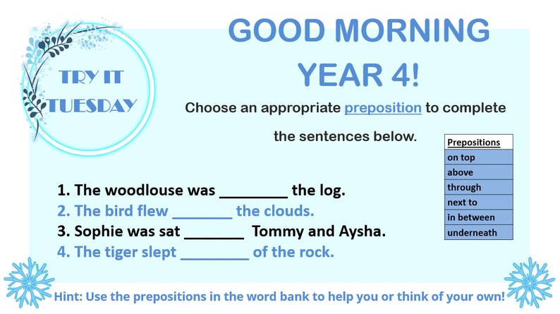 KS2 Kick-starts - Autumn 2 - Early Morning Tasks - Year 4 - Etsy UK