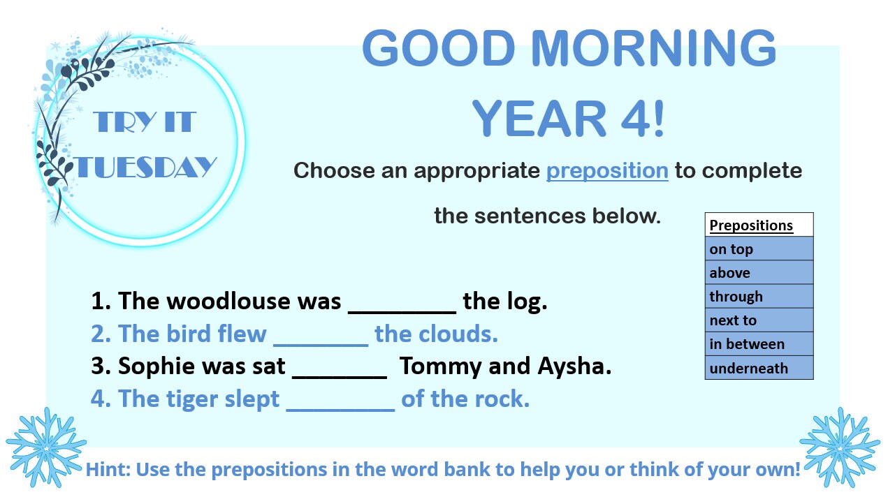 KS2 Kick-starts - Autumn 2 - Early Morning Tasks - Year 4 - Etsy UK