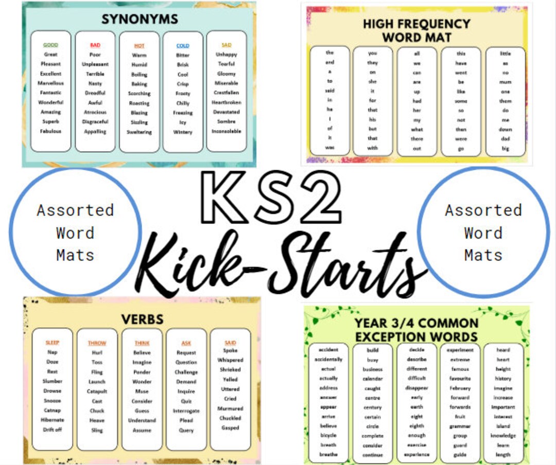 KS2 Word Mats - Etsy