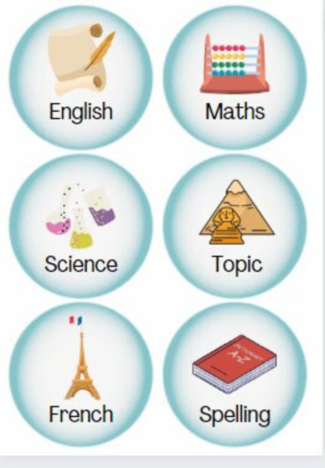 School Visual Timetable Icons (non Cursive) - Etsy