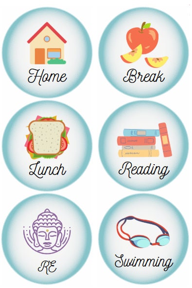 School Visual Timetable Icons - Etsy