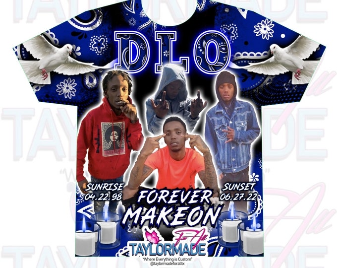 Custom/personalized 3D Memorial/rip in Loving Memory, Remembrance Shirt ...