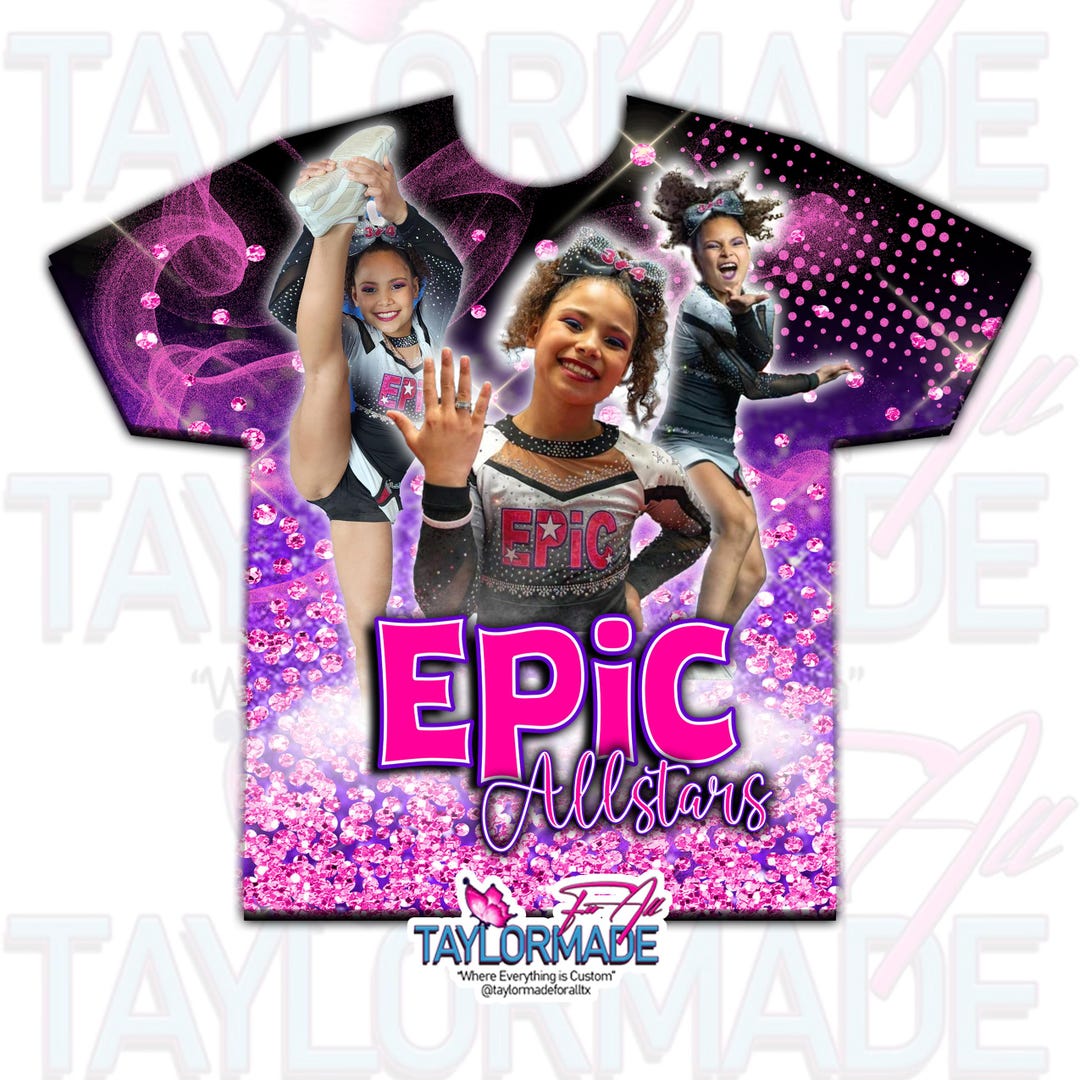 Custom/personalized 3D Sports Cheer Dance/school Sublimation All Over ...