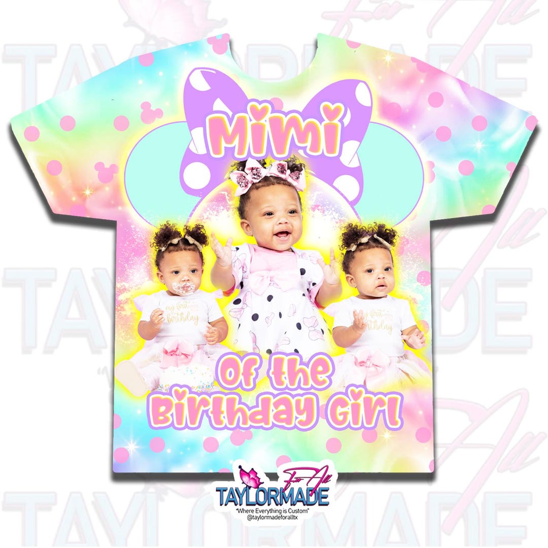 3D Kids Birthday Girl/pastel Tshirt, Custom/personalized Family Tshirt ...