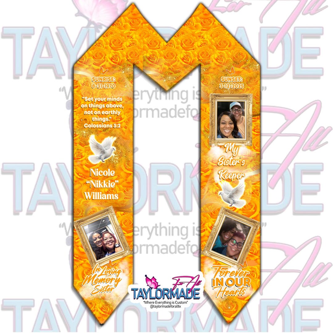 Personalized Memorial/rip Stole, RIP Stole/sash - Etsy