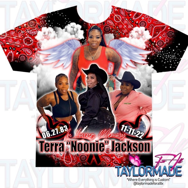 Custom/personalized 3D Memorial/rip in Loving Memory, Remembrance Shirt ...