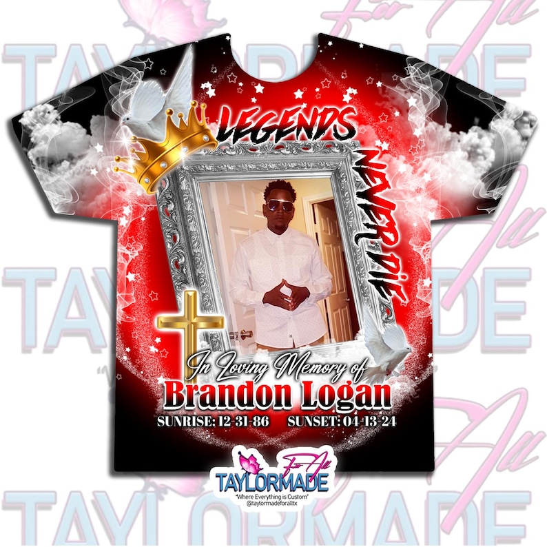Custom/personalized 3D Crown Memorial/rip in Loving Memory, Remembrance ...