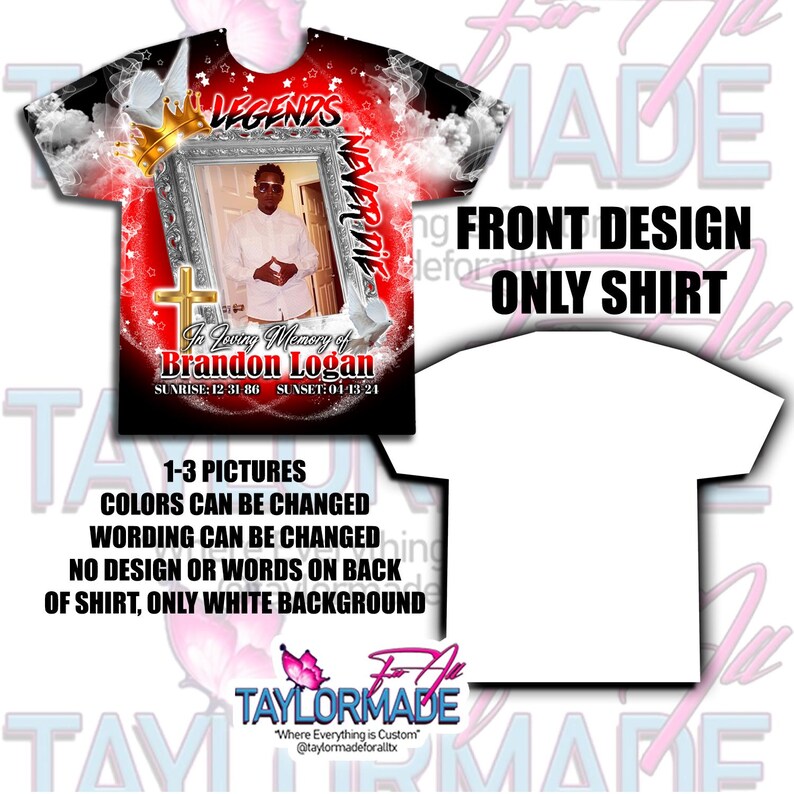 Custom/personalized 3D Crown Memorial/rip in Loving Memory, Remembrance ...