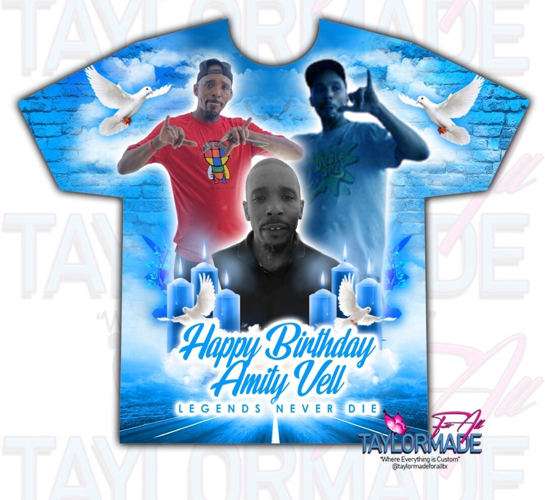 Custom/Personalized 3D Memorial/RIP In Loving Memory, Remembrance Shirt ...