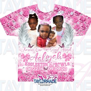 Custom/personalized Girls, Kids 3D Memorial/rip in Loving Memory ...