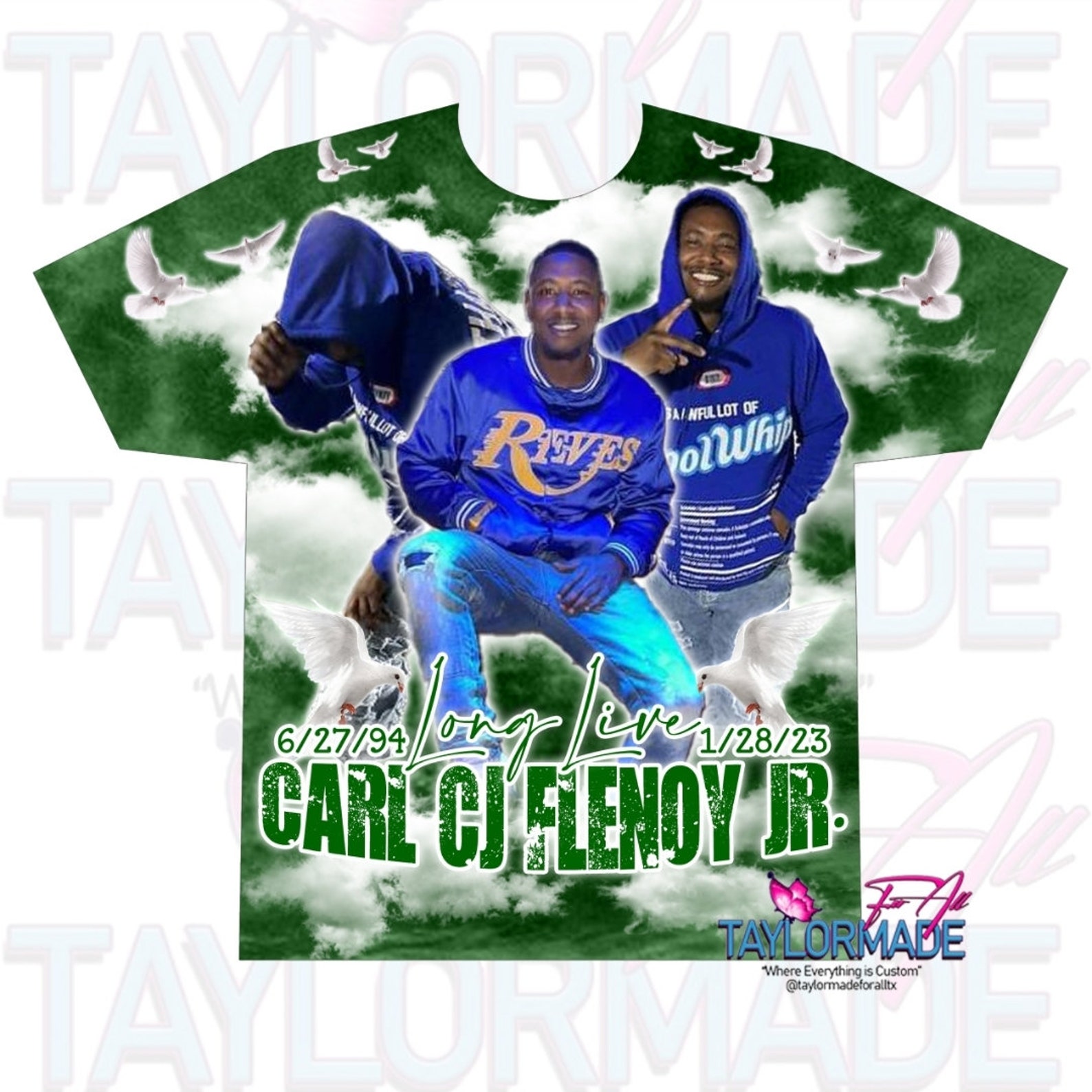 Custom/personalized 3D Memorial/rip in Loving Memory, Remembrance Shirt ...