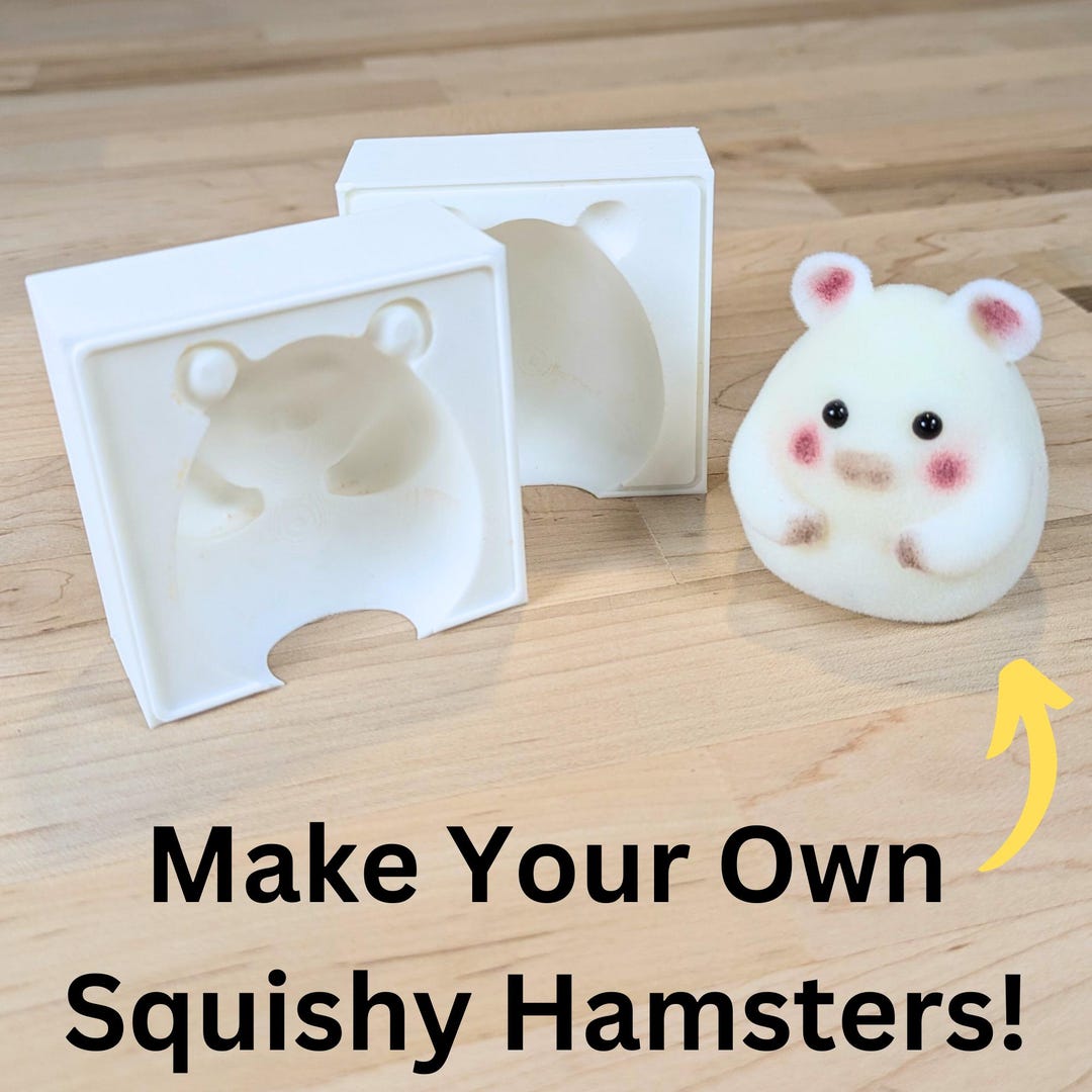 DIY Squishy Hamster Mold | 2-part Mold for Making Kawaii Squishy, Taba ...