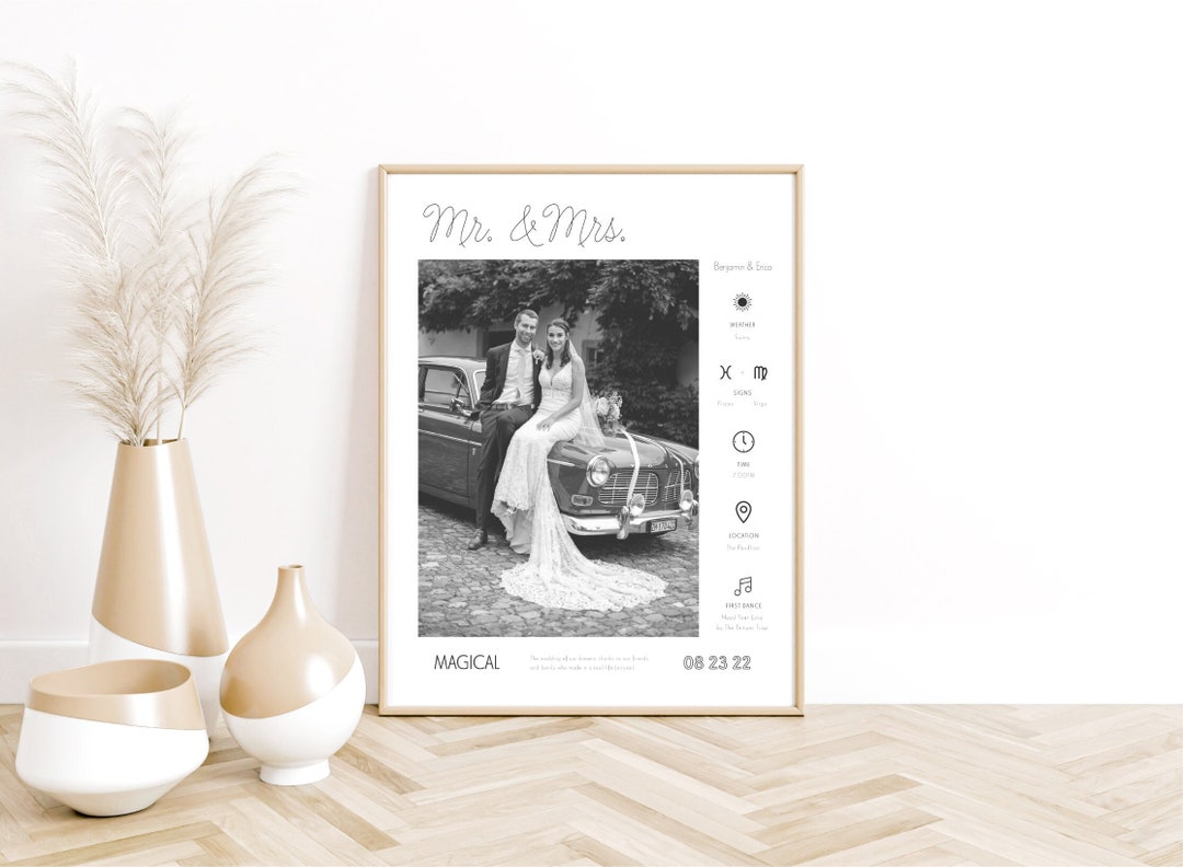 Wedding Custom Photo Print | Digital File or Print | Personalized and ...
