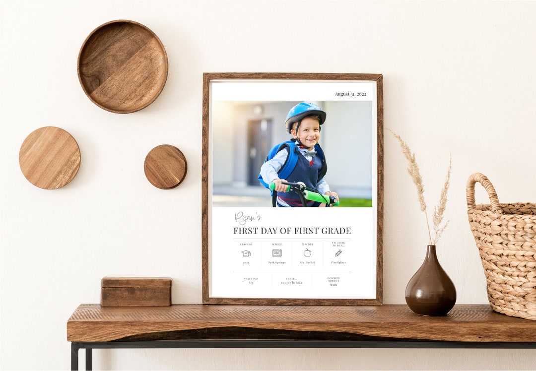 First Day of School Custom Photo Print | Digital File or Print ...