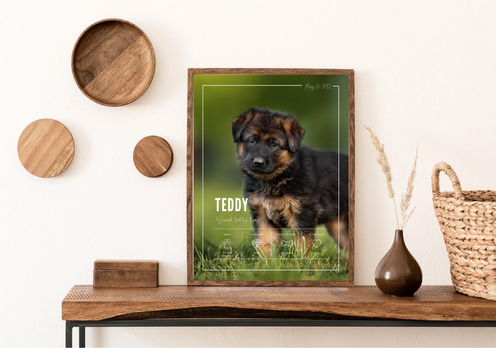 Custom Dog Stat With Photo | Digital File | Personalized and ...