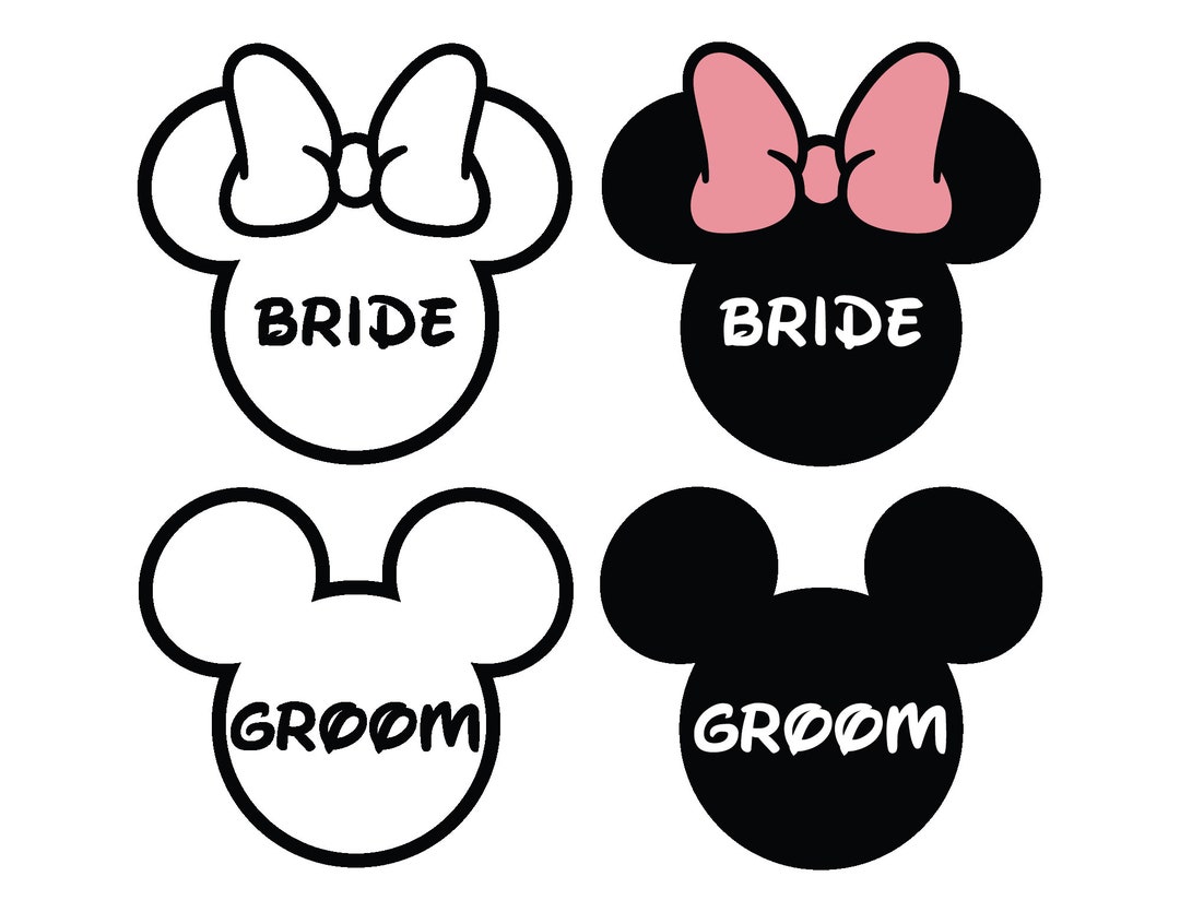 Disneyland Bride and Groom Honeymoon SVG Bundle Disneyland Just Married ...