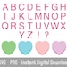 Conversation Heart Font SVG | Valentine's Day Candy Heart Squared Font ...