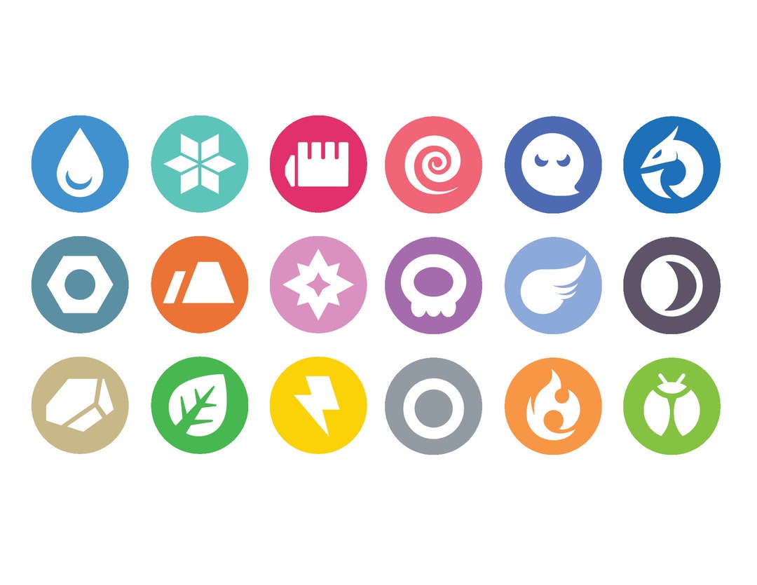 Poke GO Type SVG Bundle | Poke Type Party Files | Poke Type Laser Cut ...