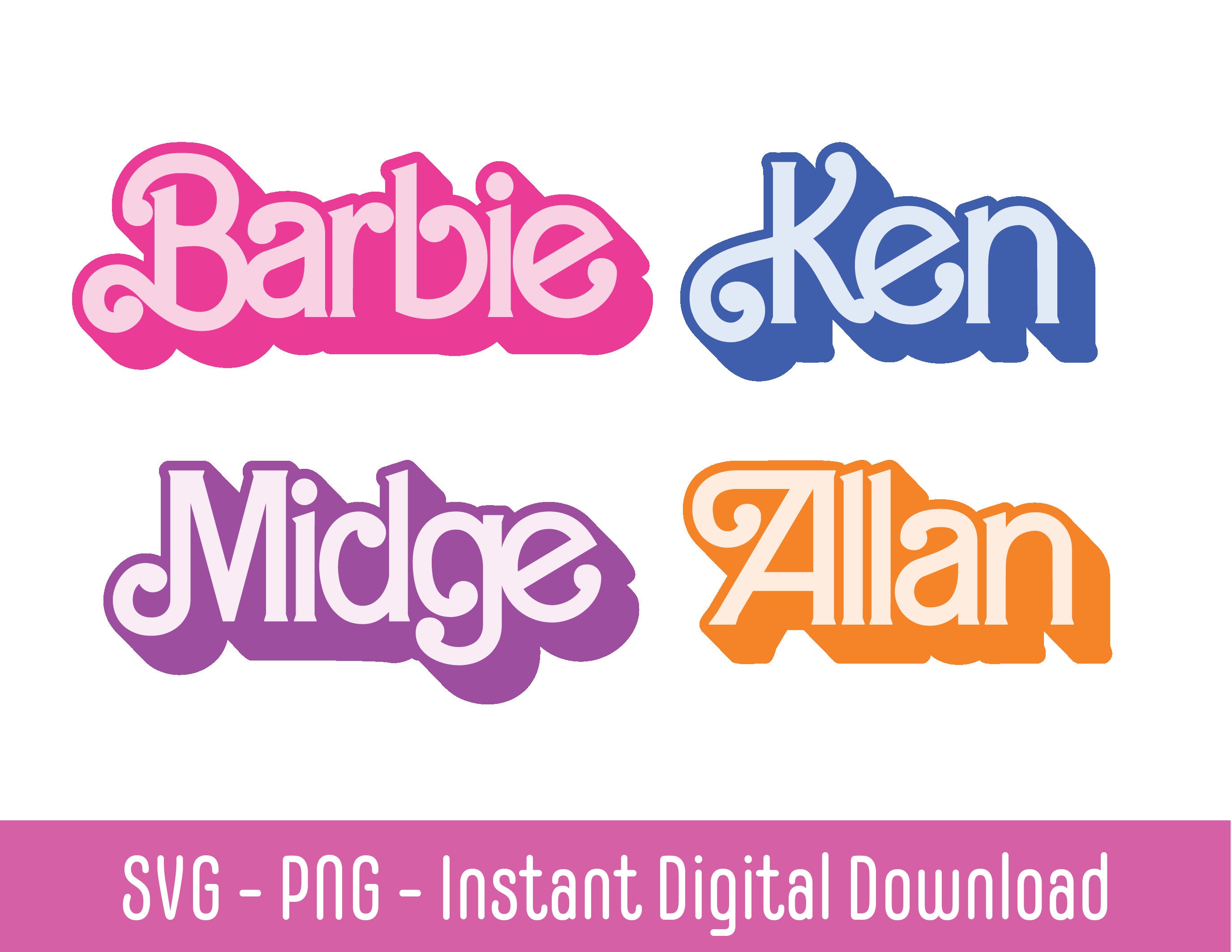 Barbi Logos Inspired SVG I Am Kenough SVG Midge Logo - Etsy Australia