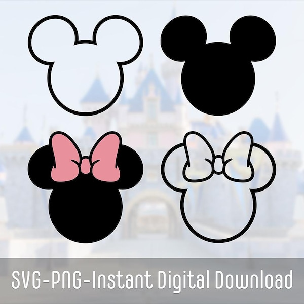 Silhouette Logo Silueta Minnie Mouse Vector - Etsy Australia