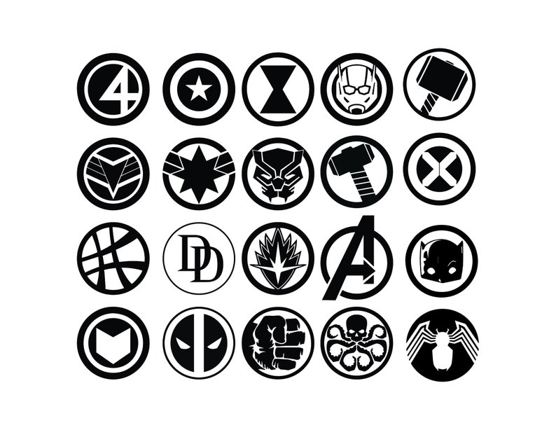37 Logo Marvel SVG Bundle Avengers Party Files Marvel Logo - Etsy Australia